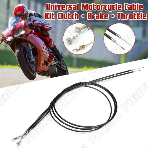 Motorcycle Cable Kit Clutch Cable + Brake Cable + Throttle Cable Kit ...