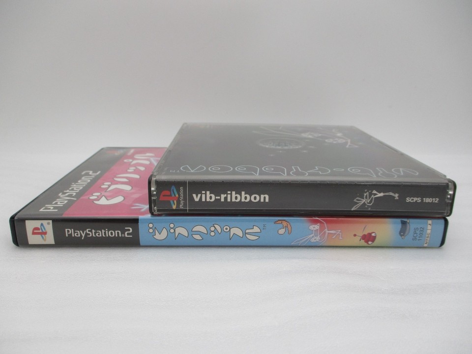 PS1 Vib-Ribbon & PS2 Vib-Ripple 2Games Dal Giappone SCPS-18012 SCPS ...