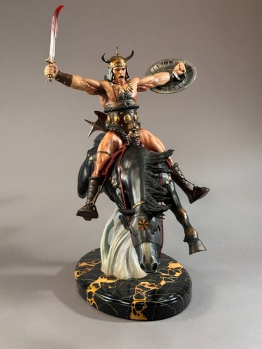 CS Moore Studio and Frank Frazetta's Conan the Conqueror statue #386/ ...