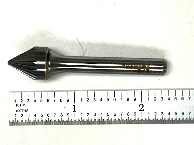 1/2" 60 DEGREE CARBIDE COUNTERSINK MULTI FLUTE 3/8" SHANK 24 FLUTES OSG ...