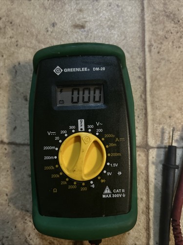 Greenlee DM-20 300 Volt Manual Ranging Digital Multimeter | eBay