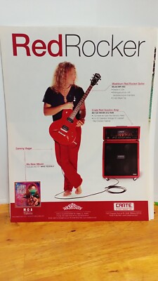 CRATE RED VOODOO AMP SAMMY HAGAR GUITAR AD PRINT AD 11 X 8.5 005099 | eBay