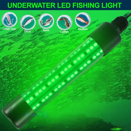 13W Green LED Underwater Submersible Fishing Light Night Crappie Shad ...