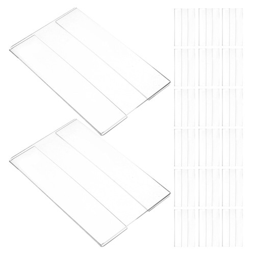20 Pcs Flat Price Tag Clear Acrylic Label Holders Dispenser Stand | eBay