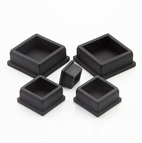 Black Rubber Square Plugs Stopper Pipe Tube End Caps Bungs Cover Seals ...