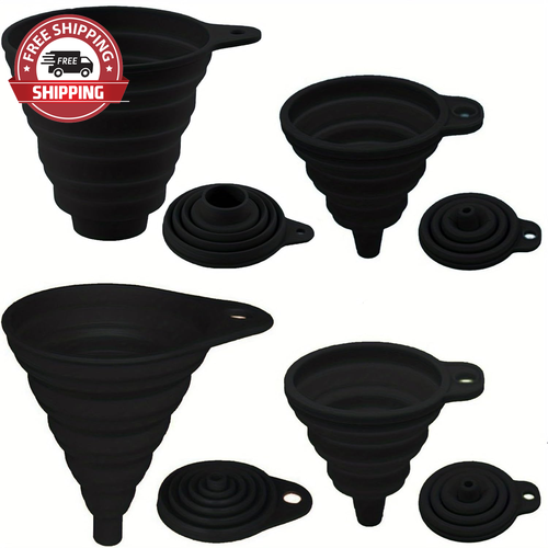 3 Sizes of Kitchen Funnel Set 4 Pack Kitchen Accessories Funnels for ...