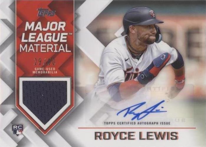2022 Topps Update Series - Major League Material Autographs Royce Lewis ...