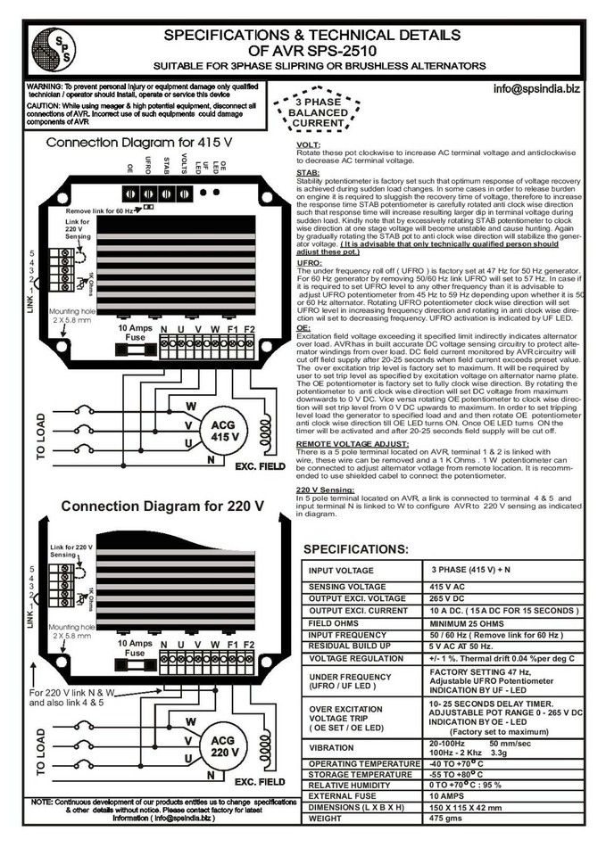 Universal AVR for Brush Type Generator | eBay