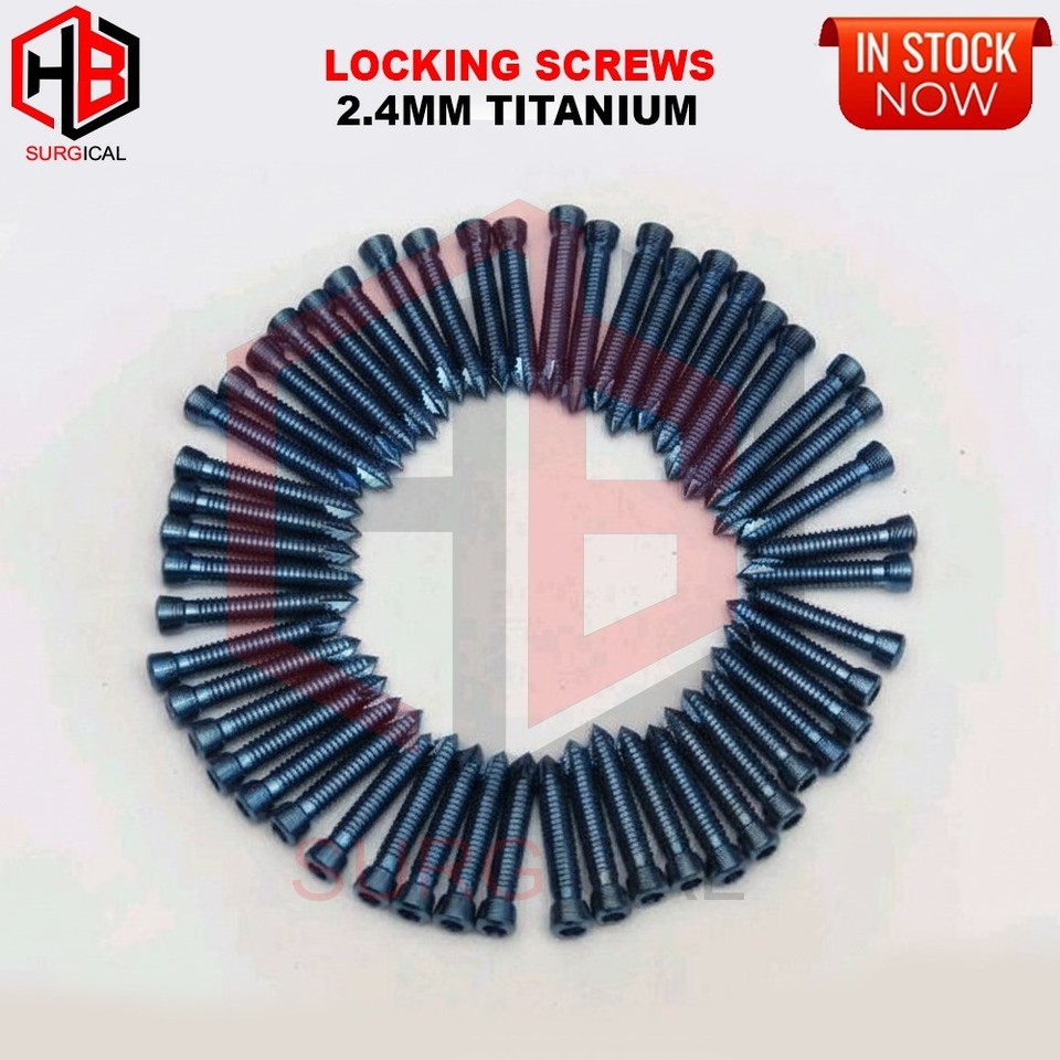 2.4mm Safety Locking Screws Self Tapping, Titanium Screws (120 pcs) | eBay