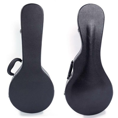 Hardshell A/F-Style Microgroove Pattern Leather Wood Mandolin Hard Case ...