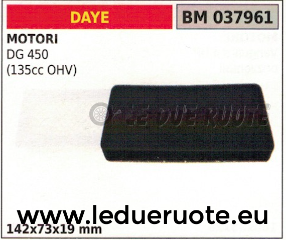 Schwamm Luftfilter Motor Daye Dg 450 135cc OHV | eBay