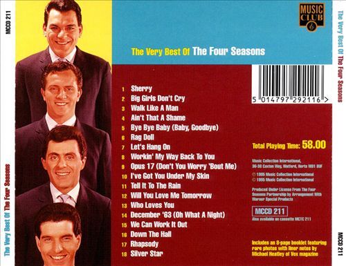 THE FOUR SEASONS VERY BEST OF THE FOUR SEASONS NEW CD 5014797292116| eBay