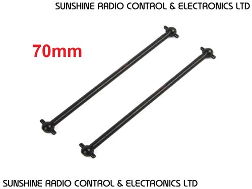 RC Drive Shafts X2 70mm long Dog Bone Shaft 63mm Pin To Pin 6mm Ball ...