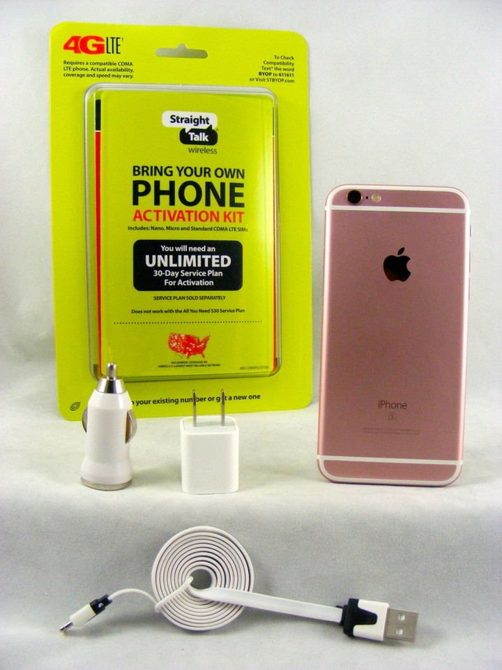 Apple iPhone 6s Plus - 32gb Gold (Verizon/Straight talk Activation KIT ...