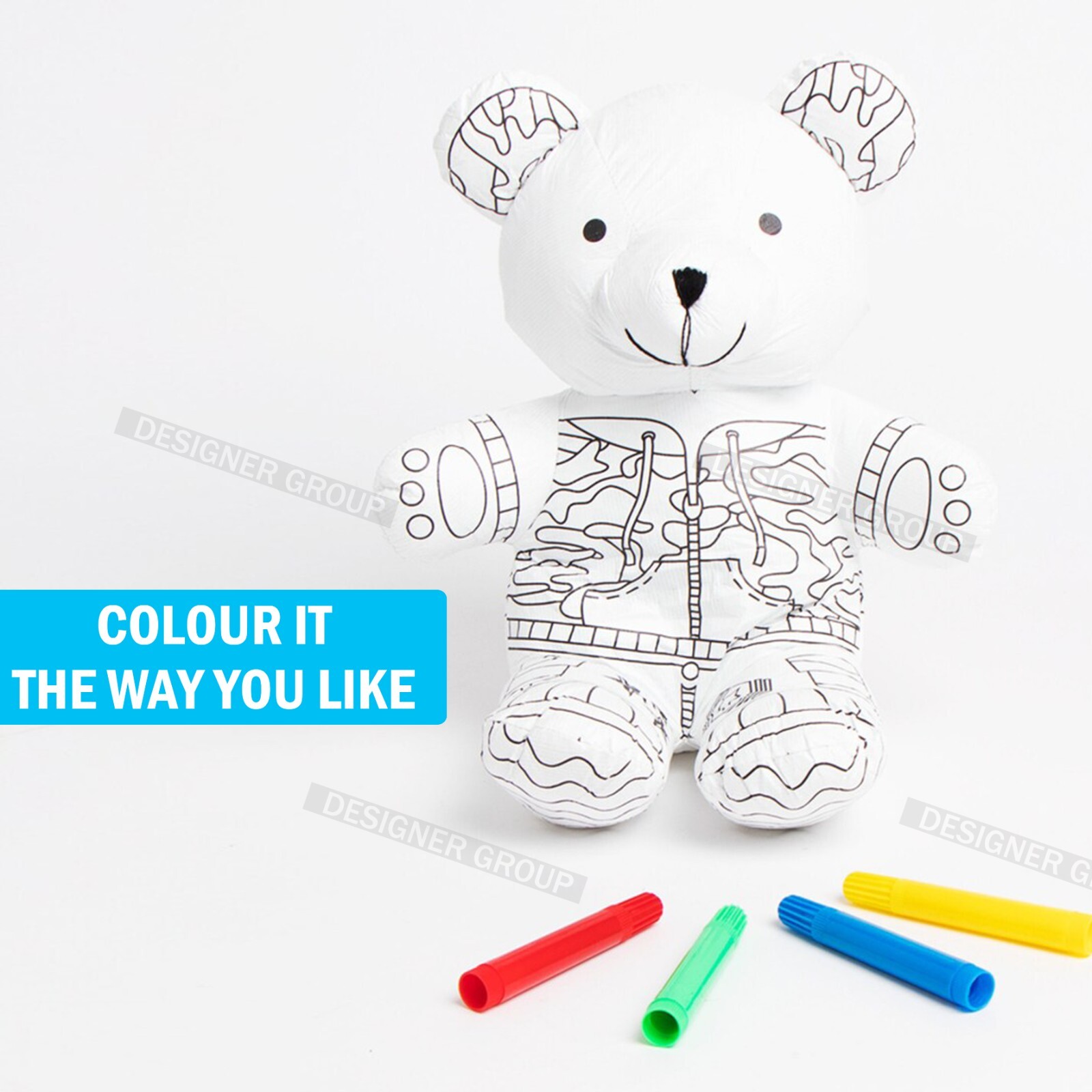 Colour Your Own Plush Soft Toy Stuffed Toy Kids Animal Craft Birthday ...