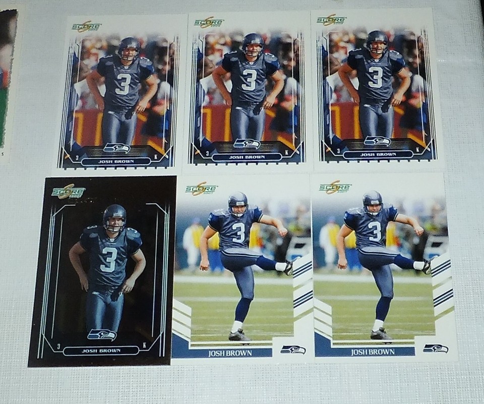 JOSH BROWN - Kicker - Seattle Seahawks - 6 Card Assorted Lot - 9060 | eBay
