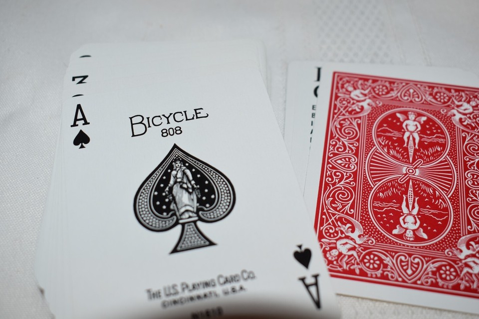 Bicycle Poker 808 Red Rider Back Playing Cards Deck Magic | eBay