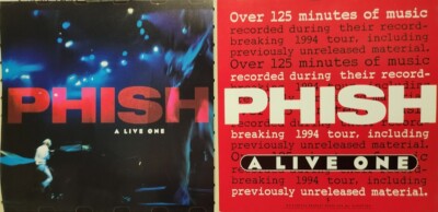 PHISH 1995 A Live One 2 sided promotional poster/flat Flawless NEW old ...