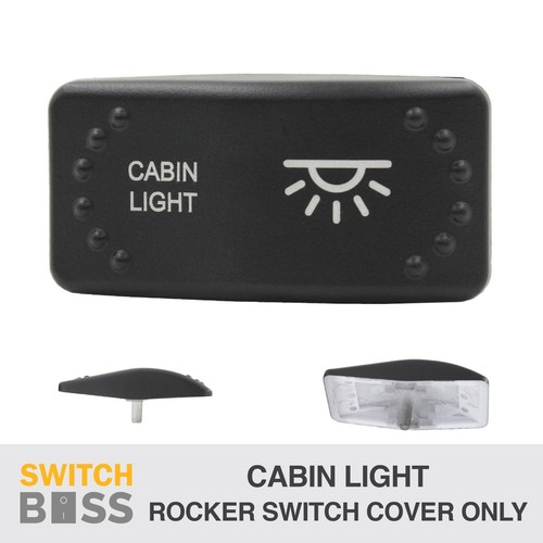 CABIN LIGHT Horizontal Rocker Switch COVER ONLY Laser Etched for LED ...