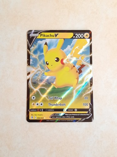 Pikachu V -086/264 Fusion Strike (Ultra Rare Holo) Pokémon Card. | eBay
