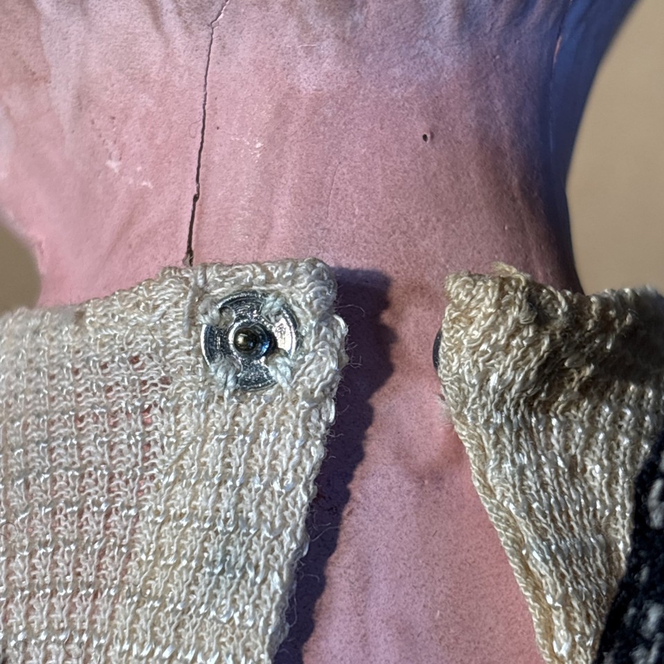 Antique German Paper Mache Head Doll Straw Stuffed Muslin Body Marked ...