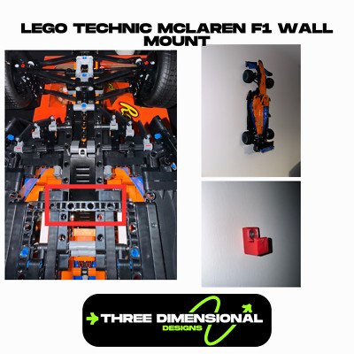 Lego Technic McLaren F1 Car 42141 Wall Display Mount Bracket Hook Stand ...