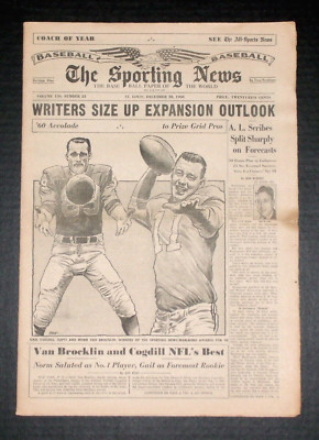 12/28/1960 The Sporting News Baseball Newspaper Magazine – Norm Van ...