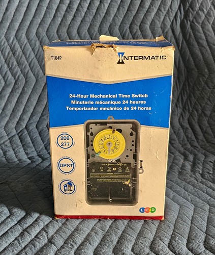 Intermatic T104 24Hr Mechanical Time Switch 208-277 VAC 60Hz DPST ...