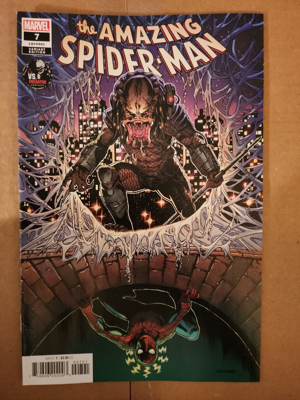 AMAZING SPIDER-MAN #7 (CORY SMITH PREDATOR Variant. J3 BOX | eBay