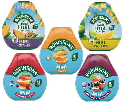 Robinsons Mini Squash Real Concentrate Juice No Added Sugar Squeeze ...