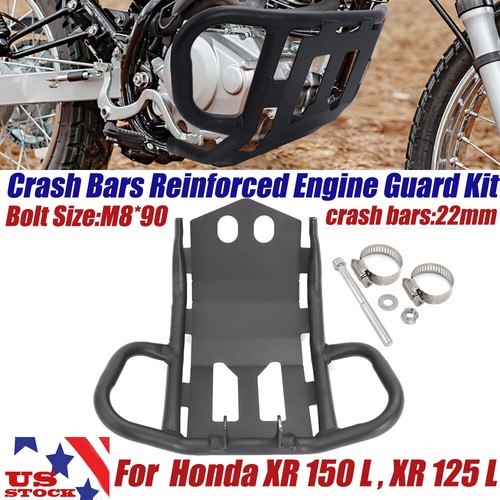 For Honda XR150L XR125L Heavy-Duty Crash Bar Engine Guard 22mm-Skid ...