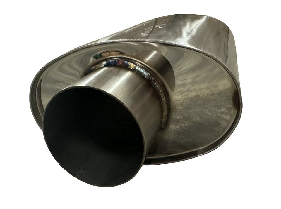 Ultra Quiet Universal Flow Series Resonator Muffler 3" Inlet 3” Outlet ...