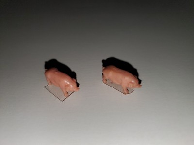 HO Scale Model Railroad Accessories for Scenery on Layout - TWO PINK ...