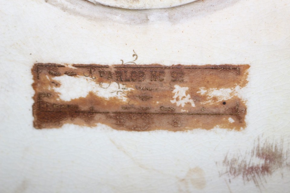 Antique 1890's Waterbury Parlor No. 52 Porcelain China Mantel Shelf ...