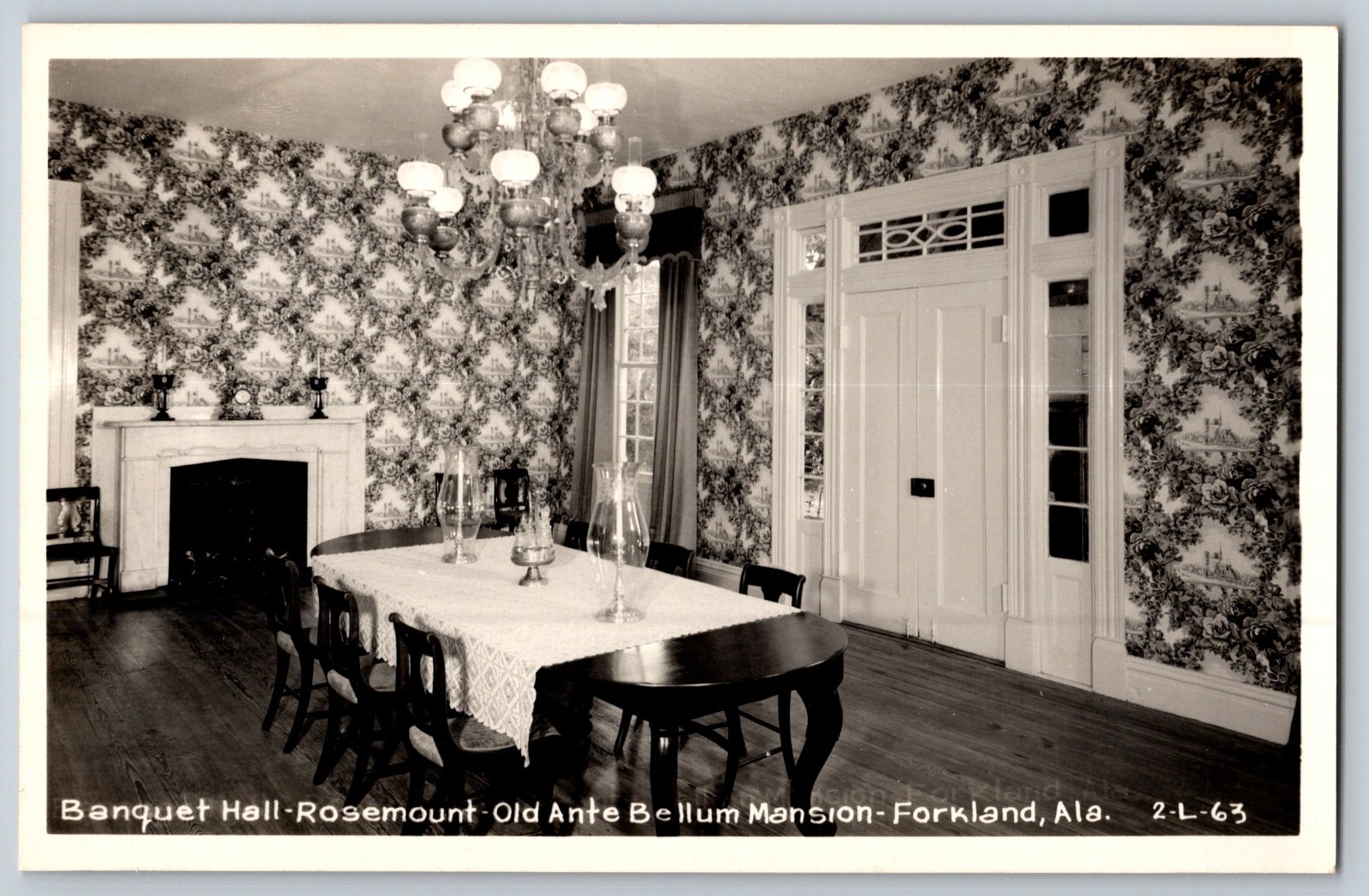 Rosemount Antebellum Mansion Forkland Alabama AL Banquet Hall Postcard ...