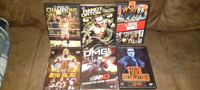 Lot of 6 WWE TNA DVDs Royal Rumble Randy Orton Night of Champions ...