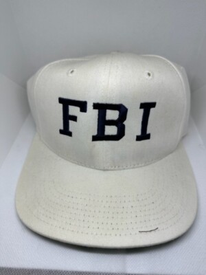 FBI baseball cap, hat, white with blue letters, collectible | eBay