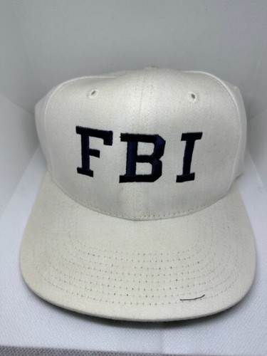 FBI baseball cap, hat, white with blue letters, collectible 53926022120 ...