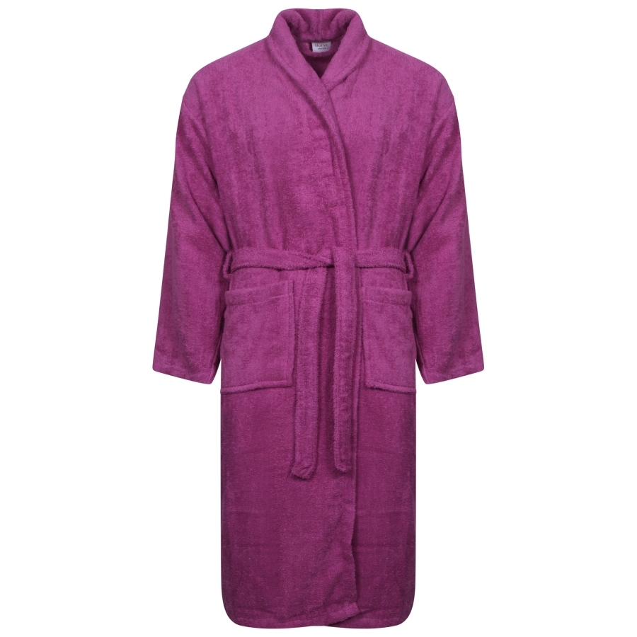 Unisex 100% Cotton Terry Towelling Bath Robe Hooded Soft Dressing Gown ...