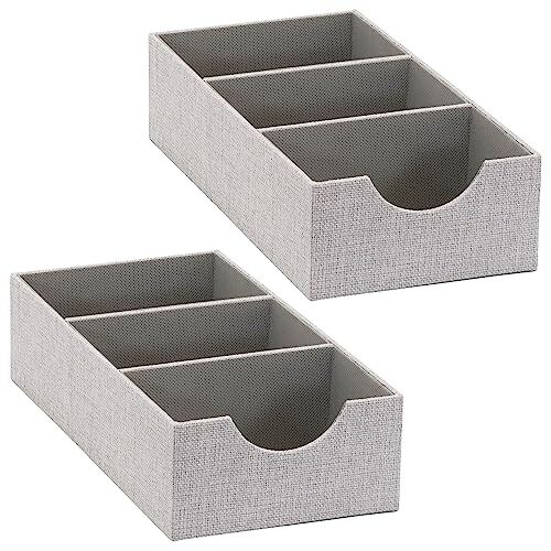 3 Compartment Organizer Tray 2 Pack Accessory Organizer Sturdy Drawer ...