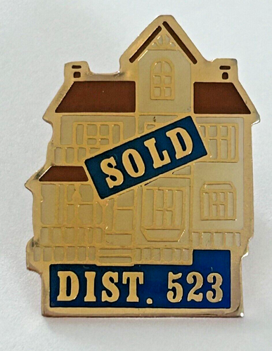 Real Estate Agent Pin Brooch Realtor House Sold Sign District 523 | eBay