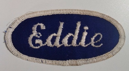Eddie Cloth Cursive Name Patch Vtg 1960s Uniform Shirt RARE VHTF Bronx ...