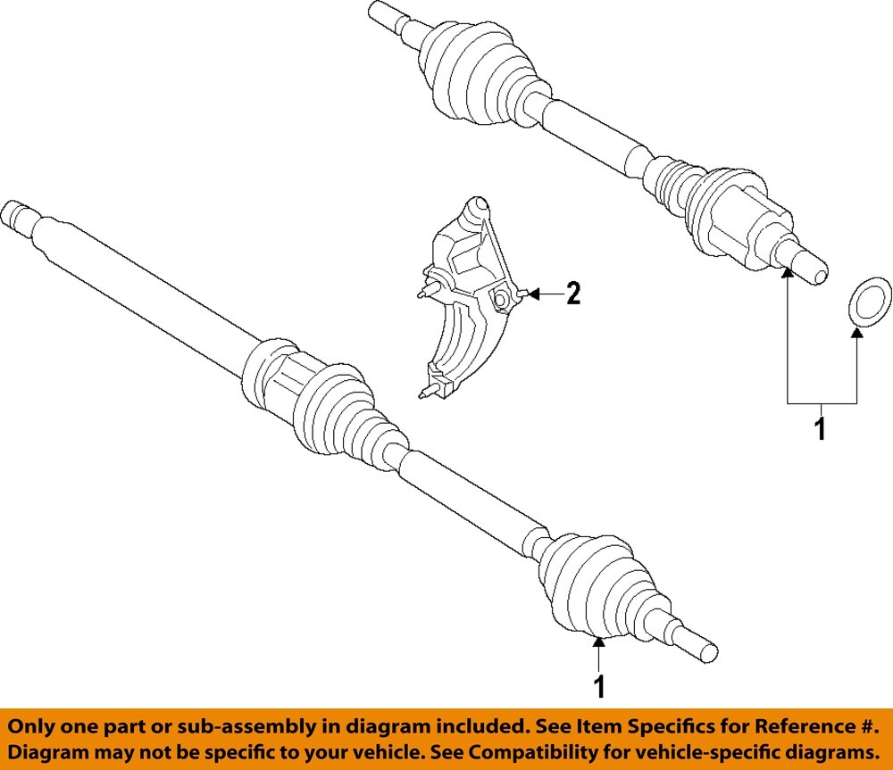 FORD OEM 13-16 Escape Front Suspension Drive Axles-Support Bracket ...