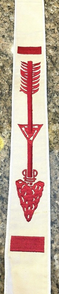ANTIQUE OLD BOY SCOUTS OF AMERICA ORDER OF THE ARROW WHITE VIGIL SASH ...