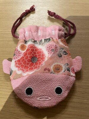 Japanese Traditional Kimono Cloth Draw String Fish Bag Very Cute ️ ...