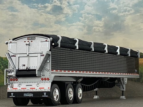 1/64 DCP BLACK WILSON PATRIOT TRI AXLE BELT TRAILER W/ BLACK TARP | eBay