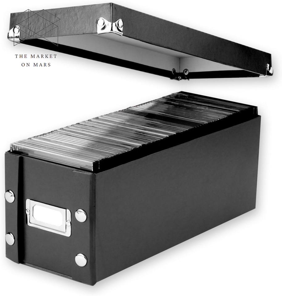 Snap-N-Store CD Storage Box - 2 Pack - Durable 5.1 X 5.1 X 13.2 Inch ...
