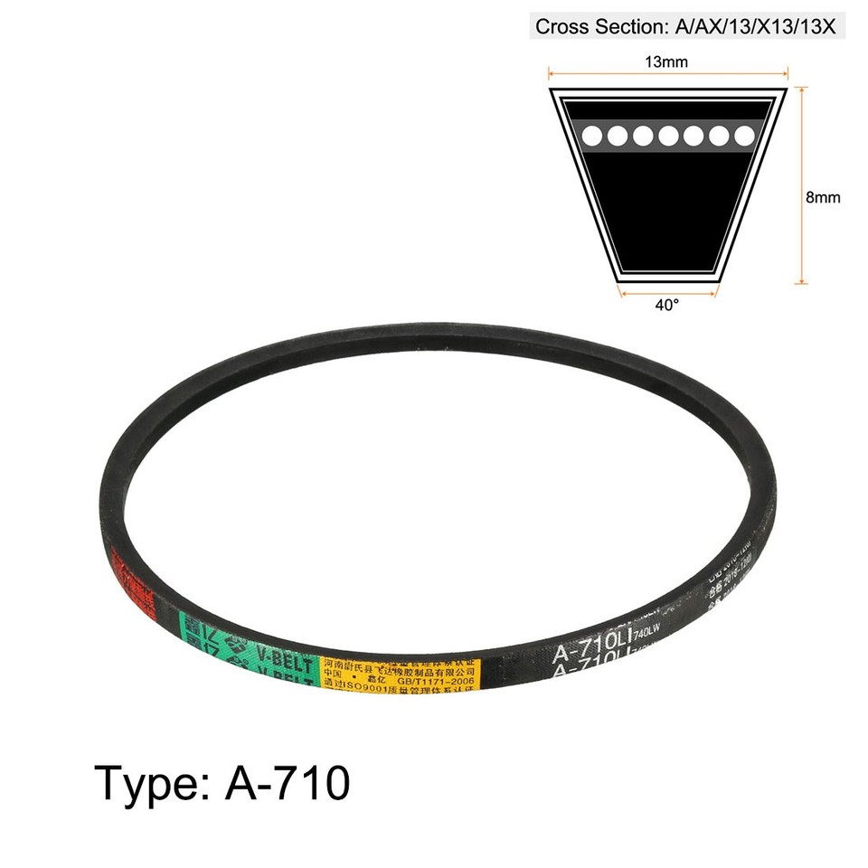 A710 V-Belts 710mm Inner Girth 13mm Top A-Section Rubber Drive Belt ...