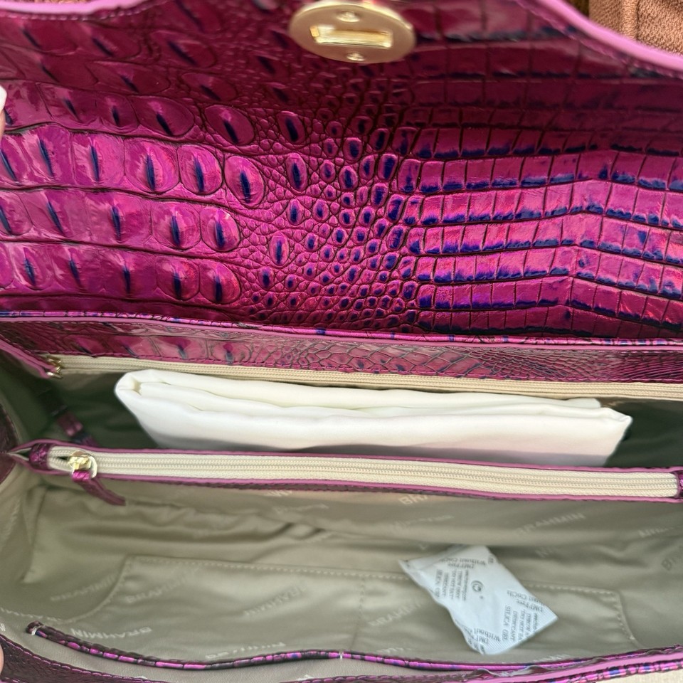 Brahmin Dayan Satchel Voltage Violet Melbourne Leather 749034408276 | eBay