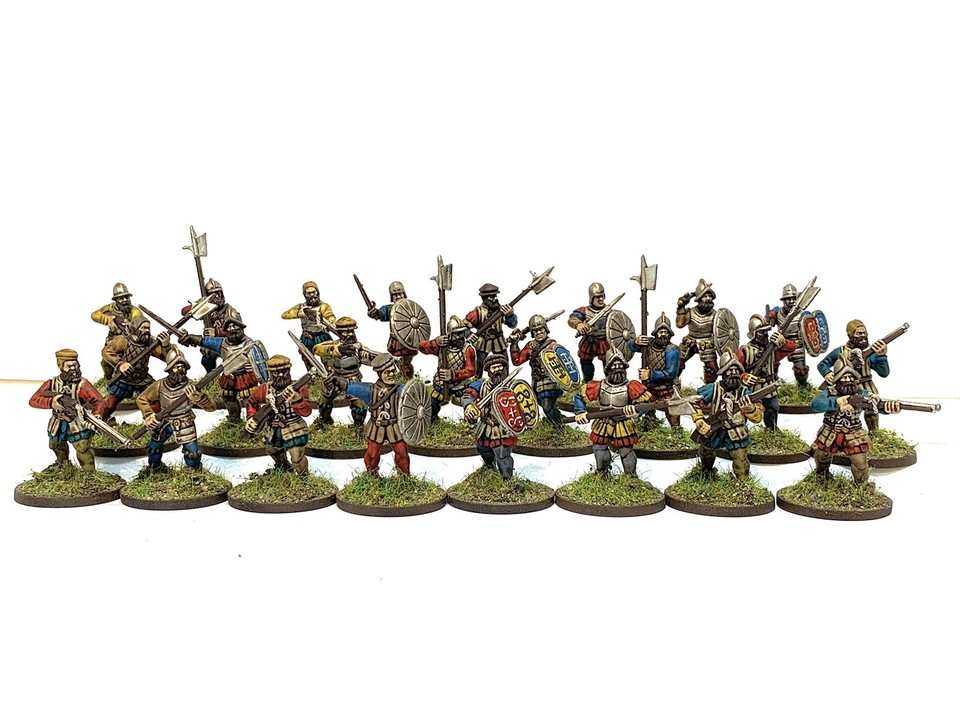 SPANISH CONQUISTADORS 24 28mm painted historical wargames MEDIEVAL PIKE ...